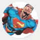 Superman Comic Style Classic Round Sticker | Zazzle