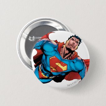 Superman Comic Style Pinback Button | Zazzle