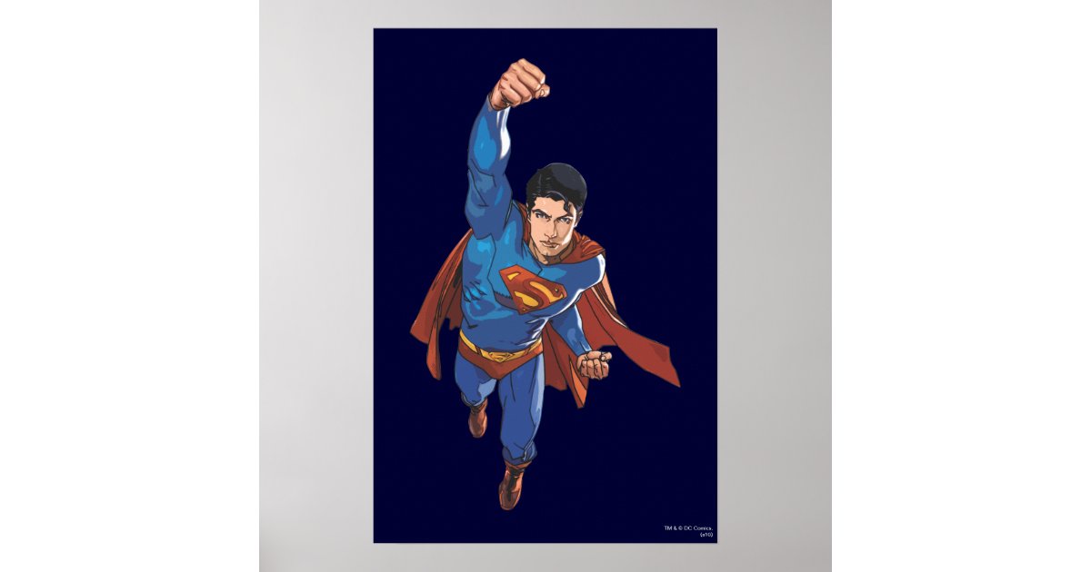 Superman Flying Forward Poster | Zazzle
