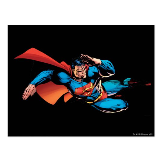 Superman Flying Kick Postcard | Zazzle.com