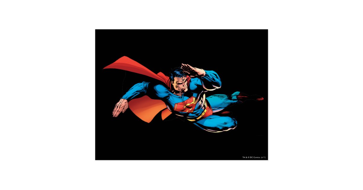 Superman Flying Kick Postcard | Zazzle.com