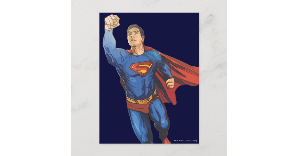 Superman Flying Left Postcard | Zazzle