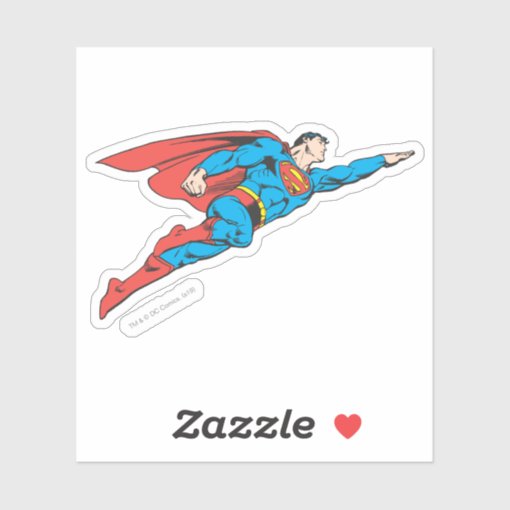 Superman Flying Right Sticker | Zazzle