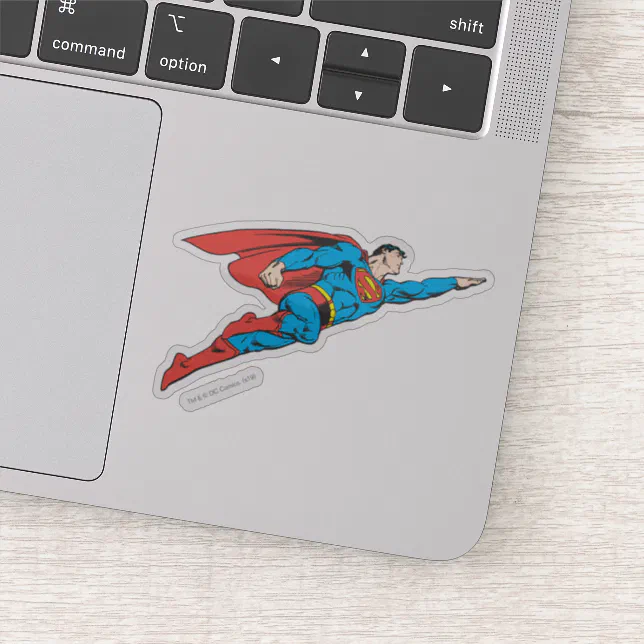 Superman Flying Right Sticker | Zazzle