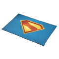 Superman Golden S Shield Brilliance Cloth Placemat | Zazzle