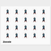 Superman - Hand in fist Classic Round Sticker | Zazzle
