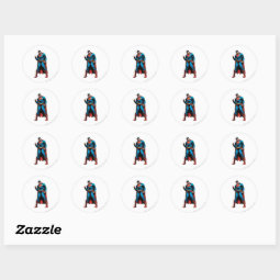Superman - Hand in fist Classic Round Sticker | Zazzle