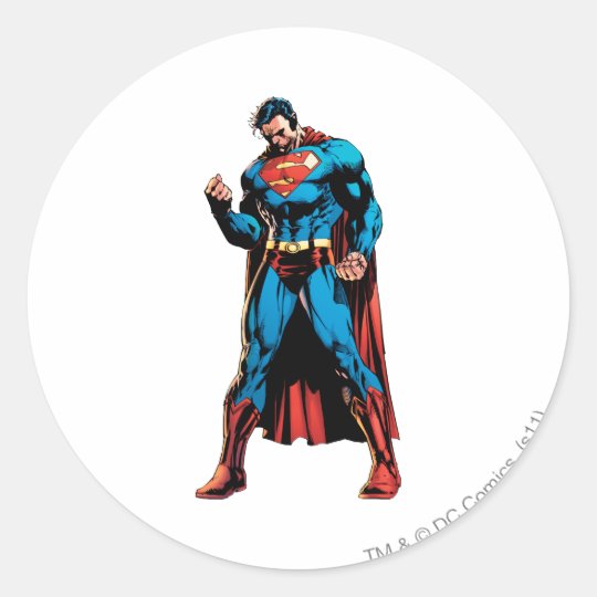 Superman - Hand in fist Classic Round Sticker | Zazzle.com