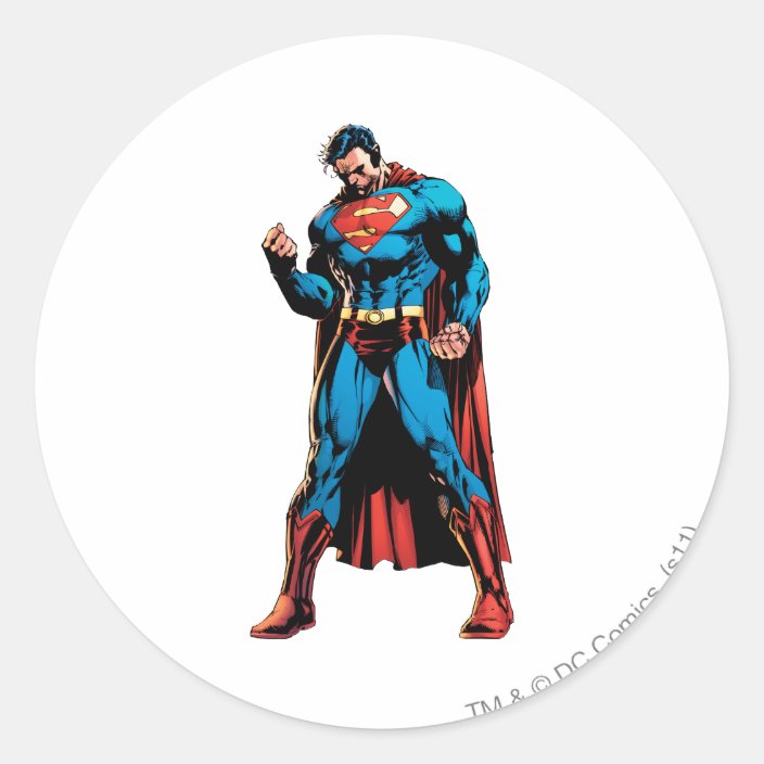 Superman - Hand in fist Classic Round Sticker | Zazzle.com