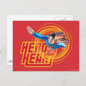 Superman Hero with Heart Postcard | Zazzle