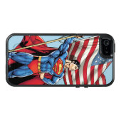 Superman Holding US Flag OtterBox iPhone Case | Zazzle