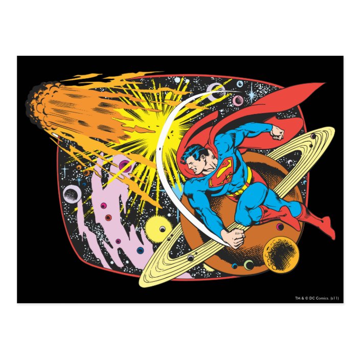 Superman in Space Postcard | Zazzle.com