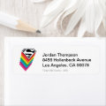 Superman Layered Rainbow Logo Label | Zazzle