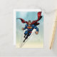 Superman leaps upward postcard | Zazzle