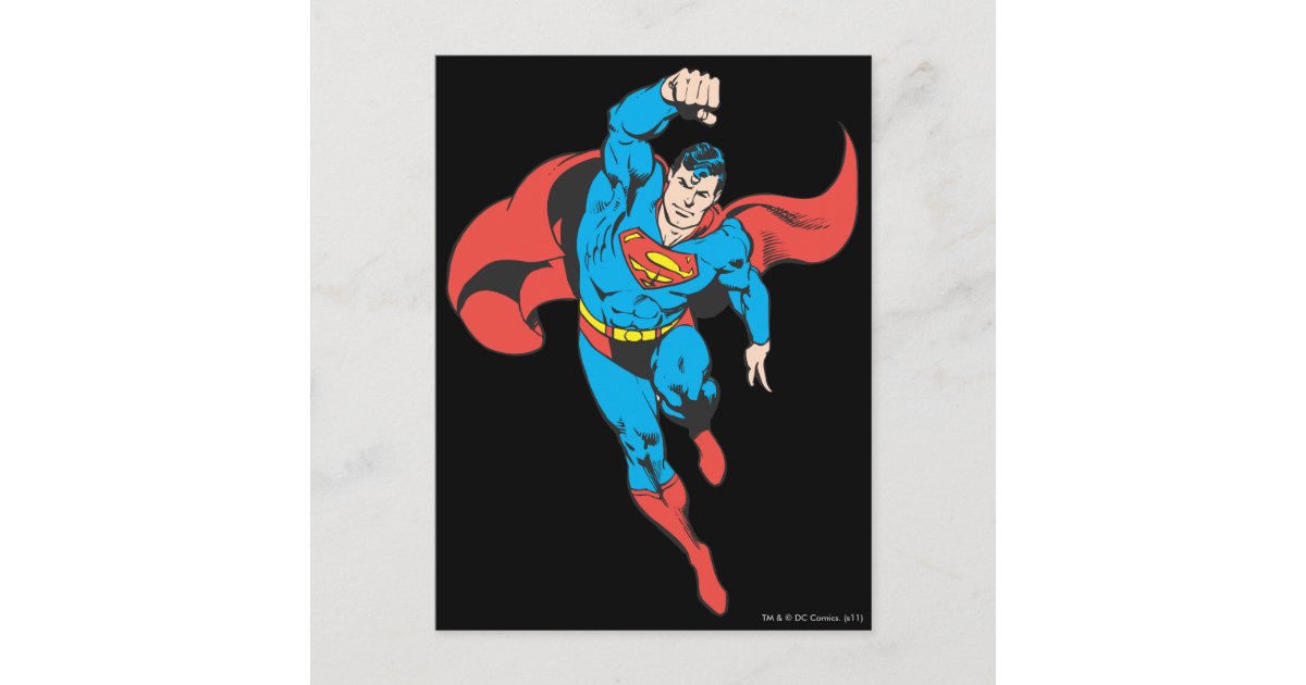 Superman Left Fist Raised Postcard | Zazzle