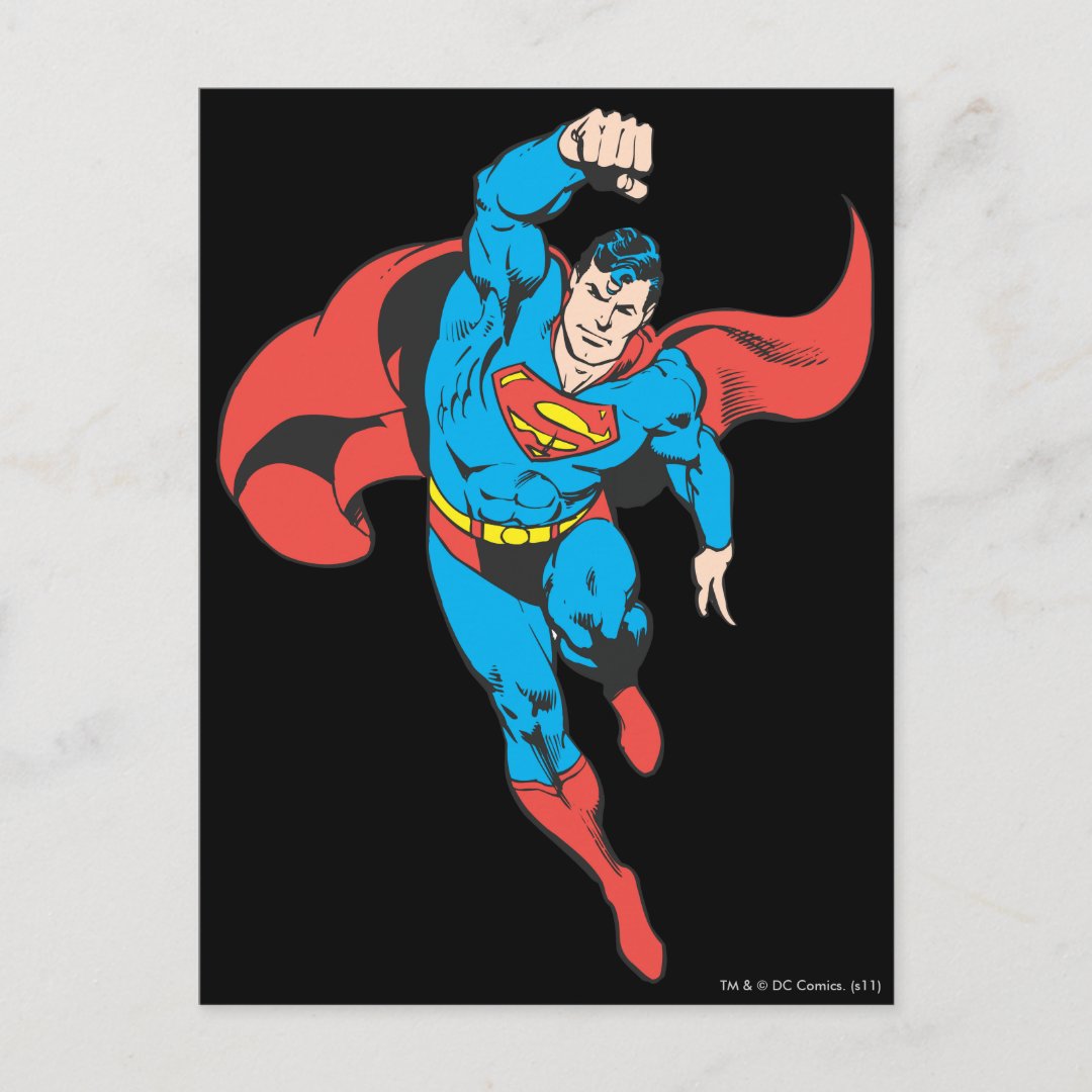 Superman Left Fist Raised Postcard | Zazzle