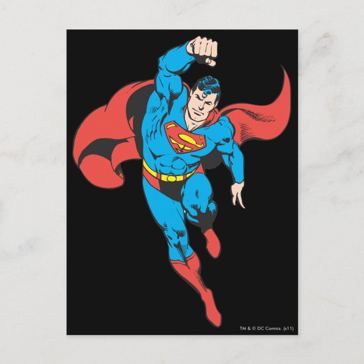Superman Left Fist Raised Postcard | Zazzle