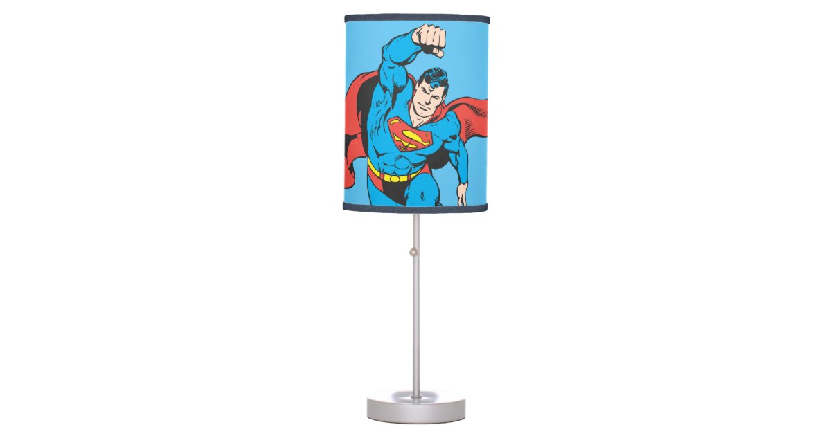 Superman Left Fist Raised Table Lamp | Zazzle