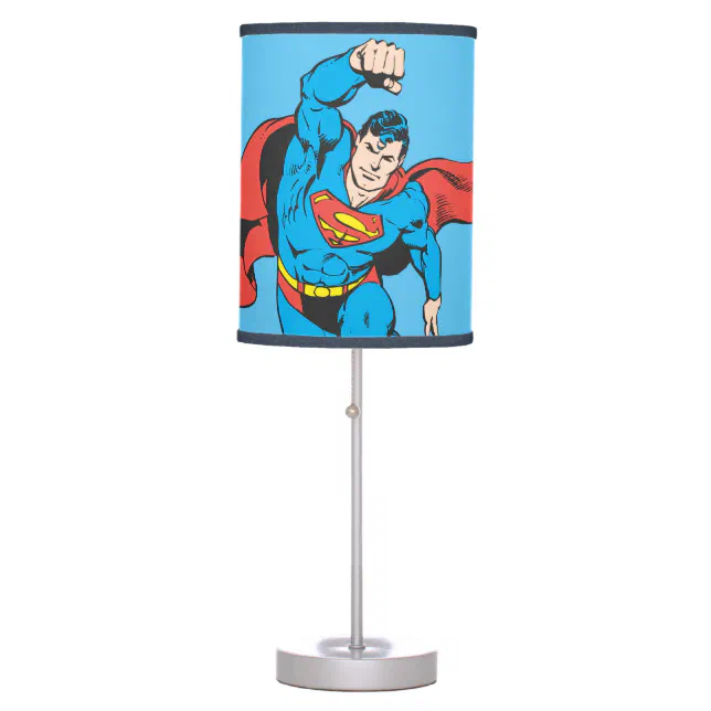 Superman Left Fist Raised Table Lamp | Zazzle