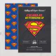 Superman Logo | Chalkboard Super Hero Birthday Invitation | Zazzle