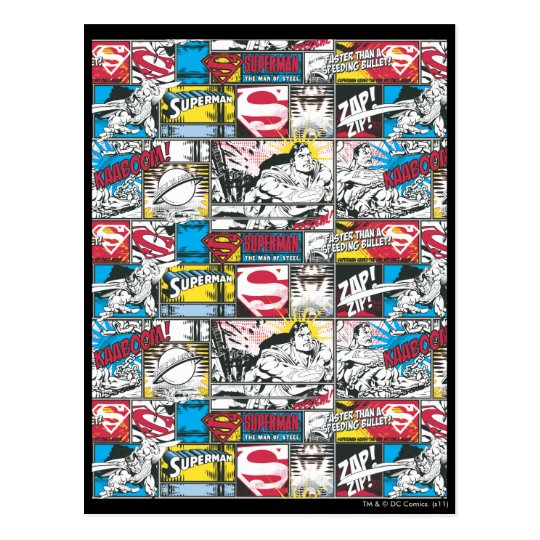 Superman Logo Pattern 2 Postcard | Zazzle.com