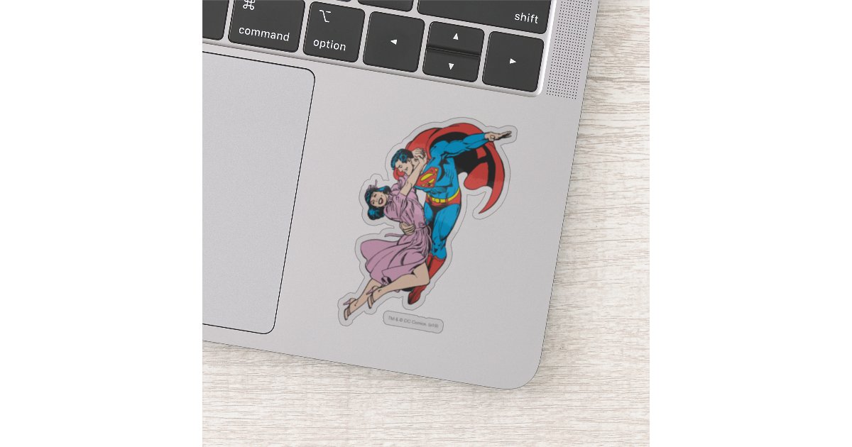 Superman & Lois in Pink Sticker | Zazzle