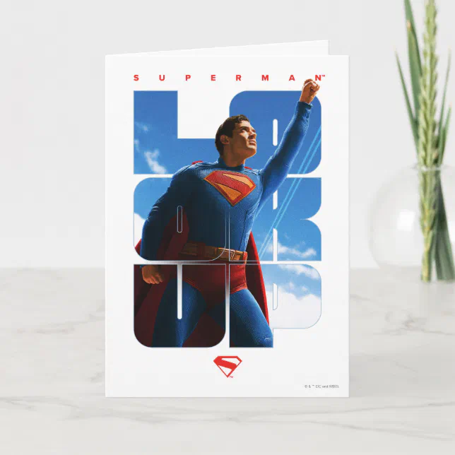 Superman Look Up Pose Card | Zazzle