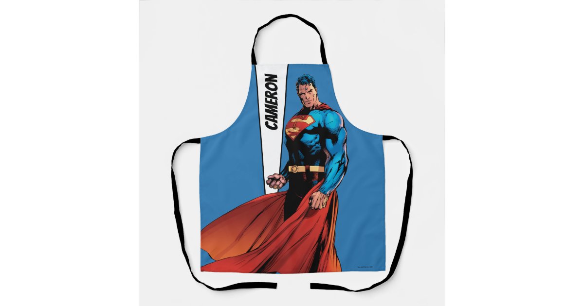 Superman Looks Front Apron | Zazzle