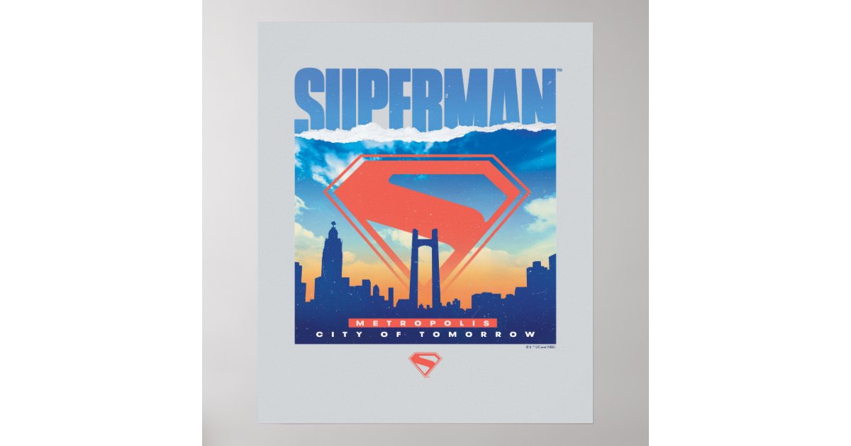 Superman Metropolis Skyline Poster | Zazzle