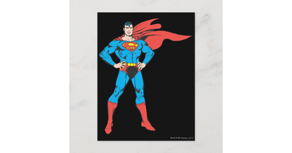 Superman Posing Postcard | Zazzle