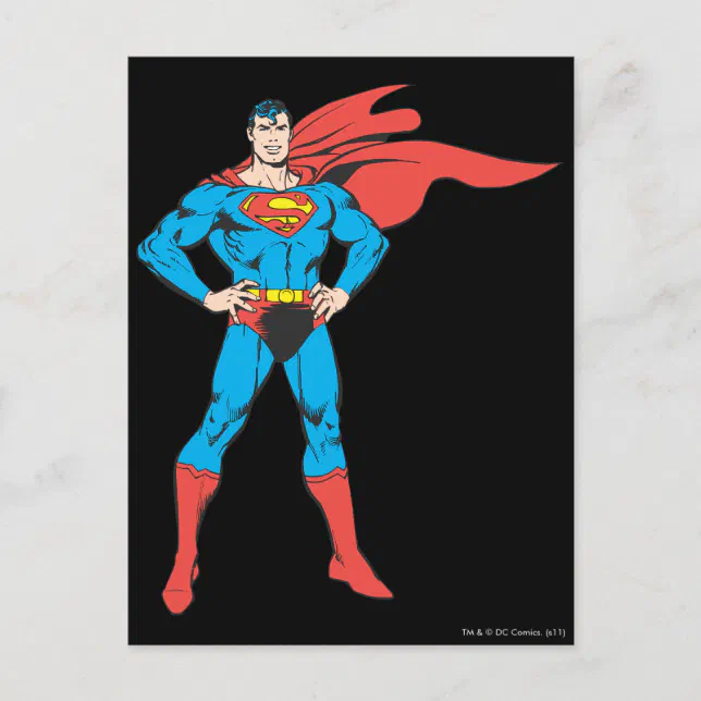 Superman Posing Postcard | Zazzle