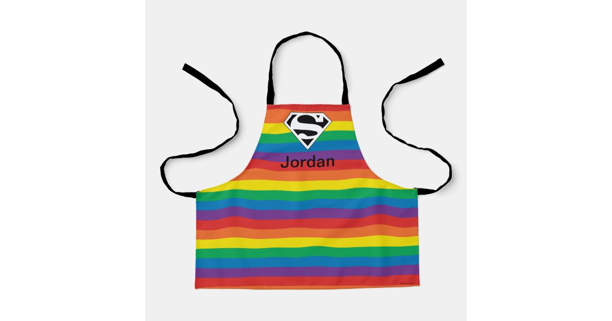 Superman Rainbow Logo Apron | Zazzle