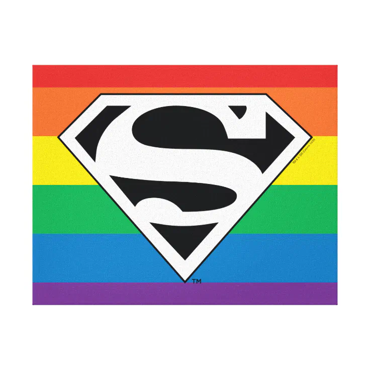 Superman Rainbow Logo Canvas Print | Zazzle