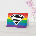 Superman Rainbow Logo Card | Zazzle