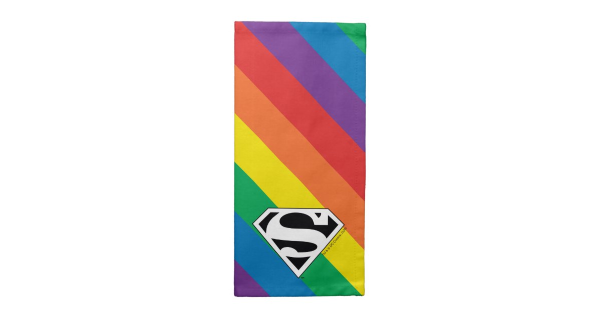 Superman Rainbow Logo Cloth Napkin | Zazzle