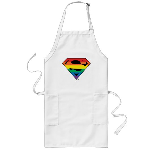 Superman Rainbow Logo Long Apron | Zazzle.com