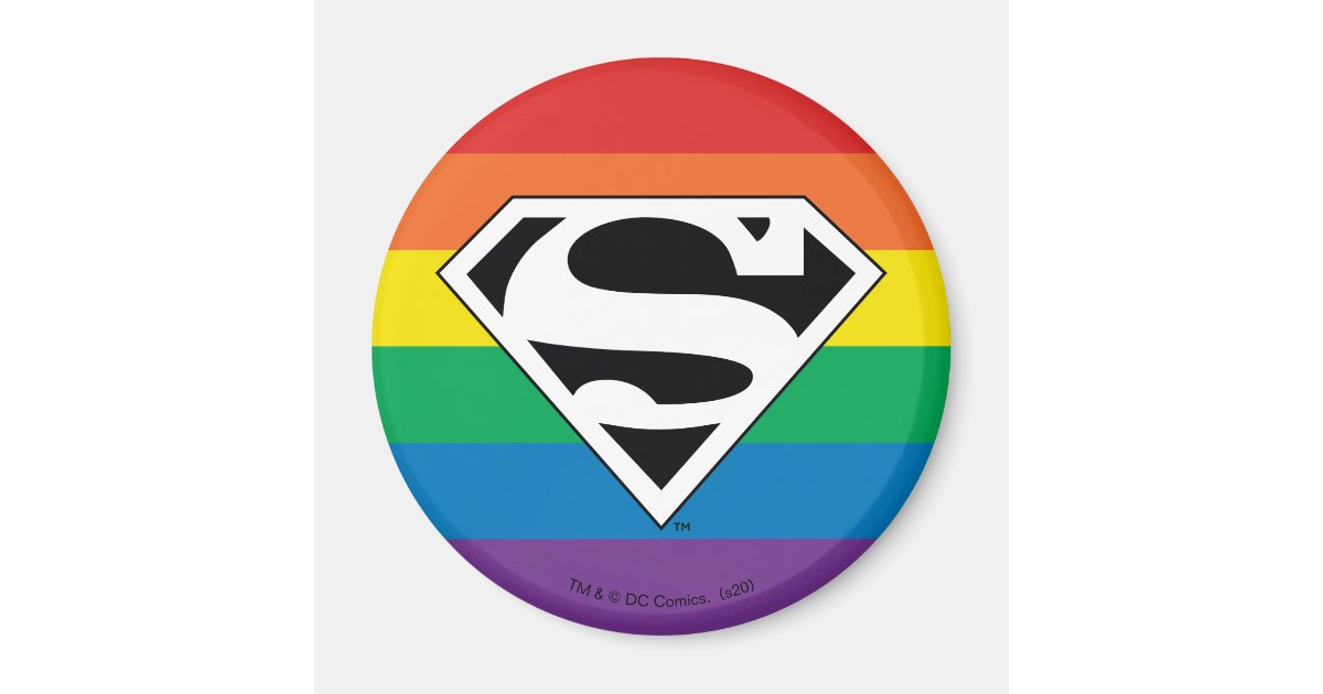 Superman Rainbow Logo Magnet | Zazzle