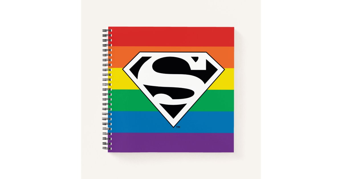Superman Rainbow Logo Notebook | Zazzle