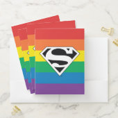 Superman Rainbow Logo Pocket Folder | Zazzle