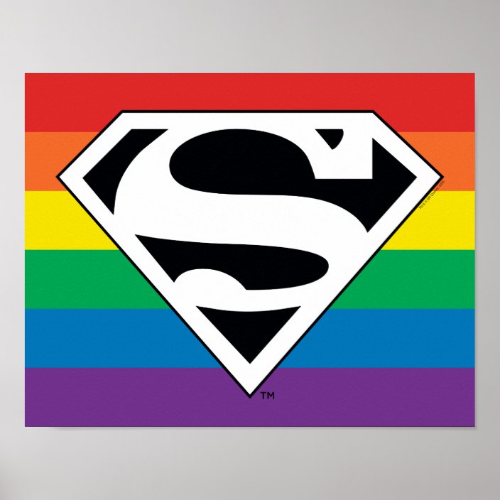 Superman Rainbow Logo Poster | Zazzle.com