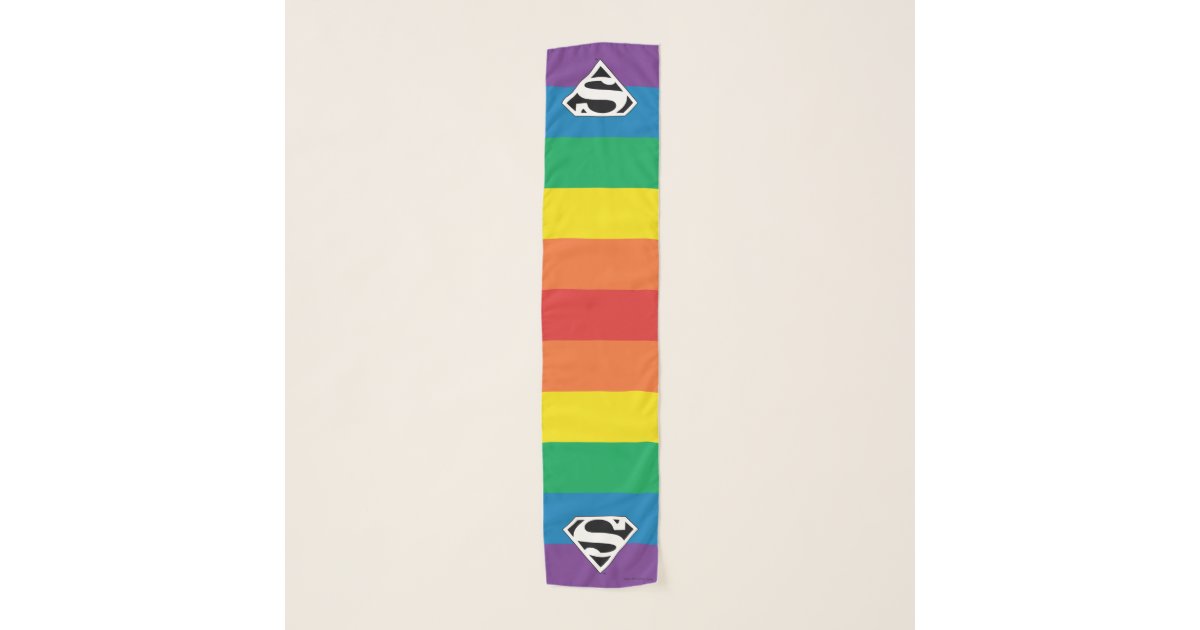 Superman Rainbow Logo Scarf | Zazzle
