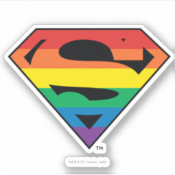 Superman Rainbow Logo Sticker | Zazzle