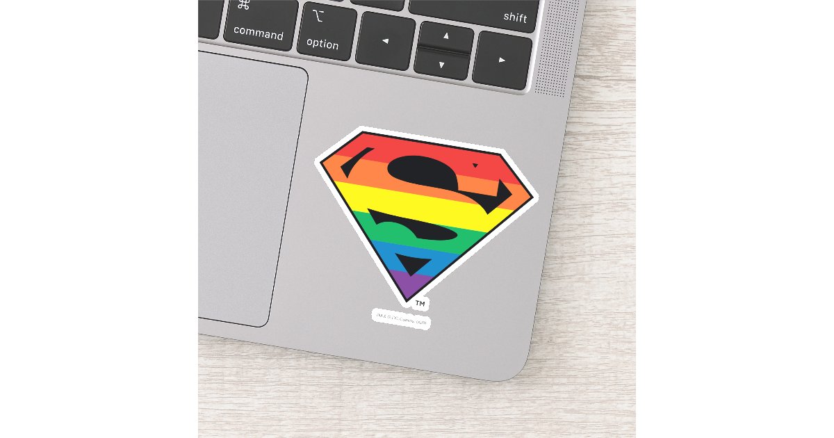 Superman Rainbow Logo Sticker | Zazzle