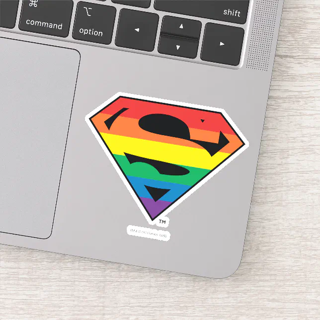 Superman Rainbow Logo Sticker | Zazzle