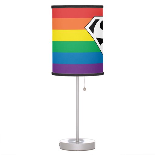 Superman Rainbow Logo Table Lamp | Zazzle