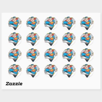 Superman Revealed Classic Round Sticker | Zazzle