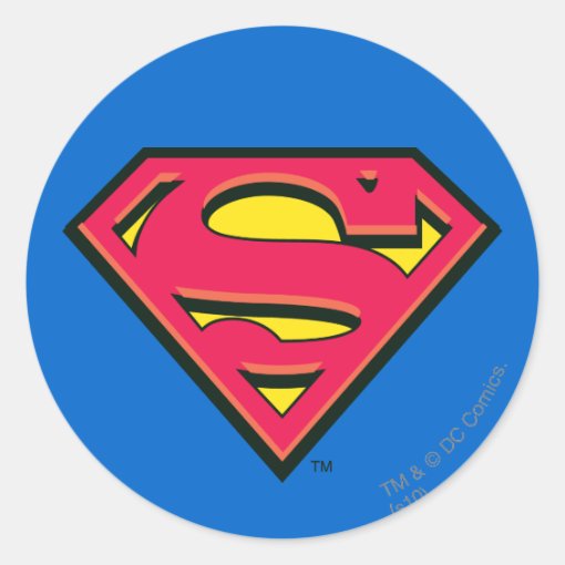 Superman S-Shield | Classic Logo Classic Round Sticker | Zazzle