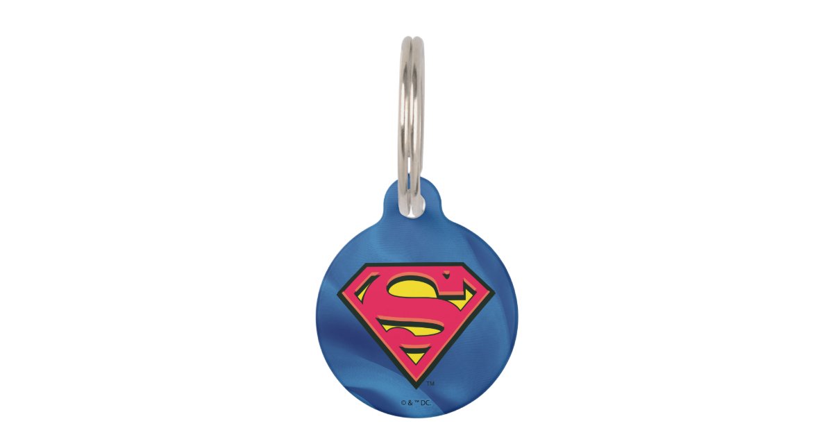 Superman S-Shield | Classic Logo Pet Name Tag | Zazzle