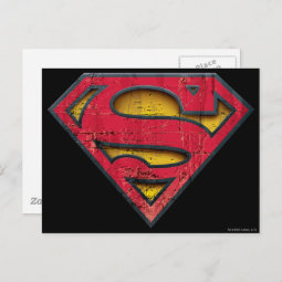 Superman S-Shield | Distressed Logo Postcard | Zazzle