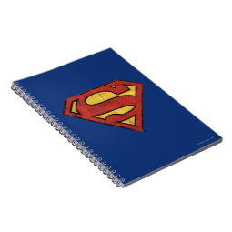 Superman S-Shield | Grunge Black Outline Logo Notebook | Zazzle